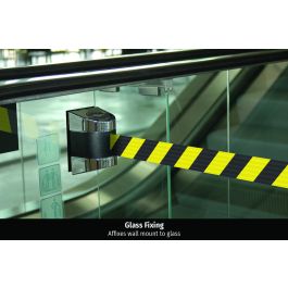 Tensabarrier® Maxi Wall Mounted Barrier with Glass Fixing - 7.7m & 9m ...