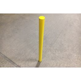 High Visibility Tall Steel Bollard: H1500mm Galvanised & Yellow (114 ...